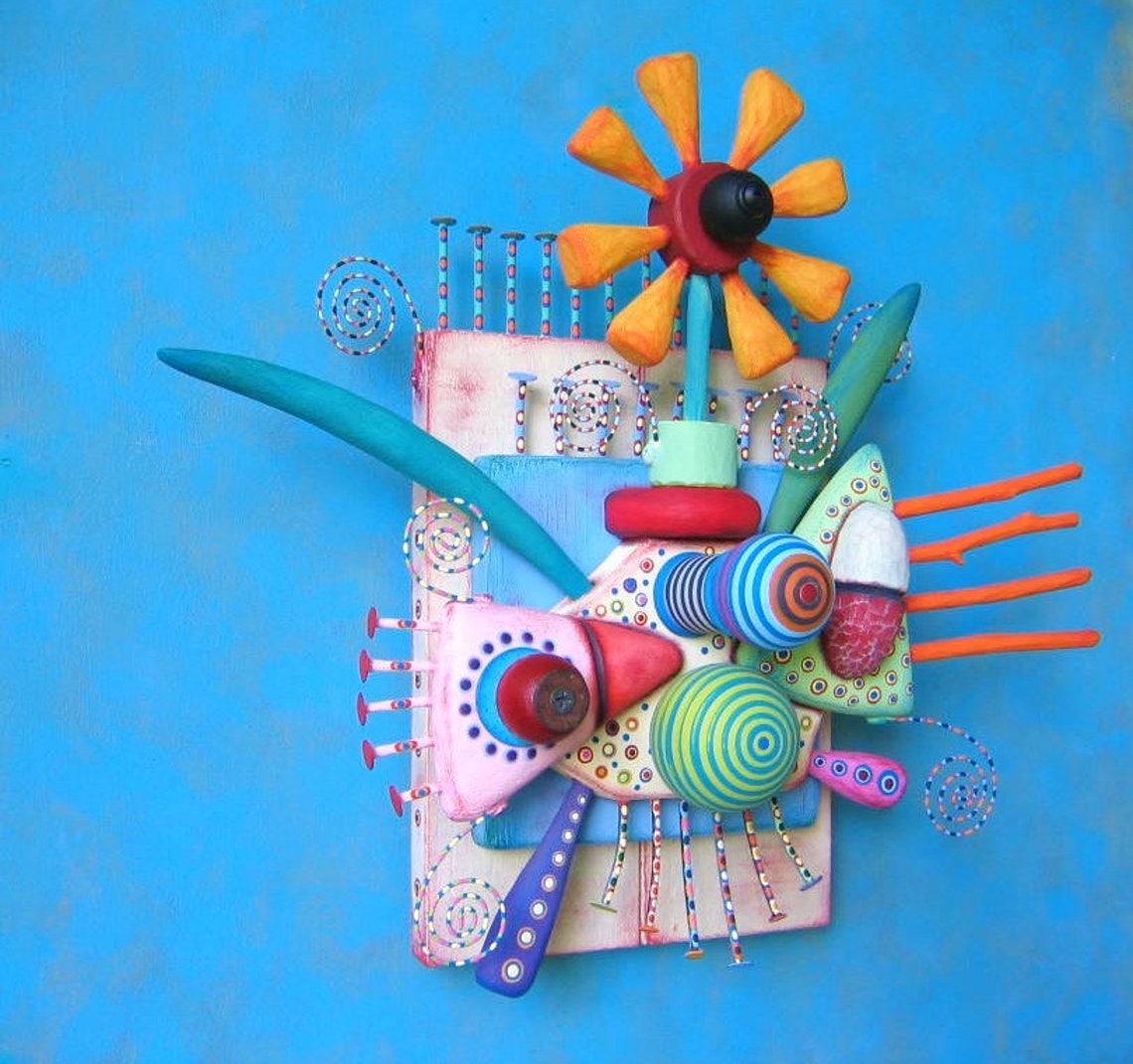 Wild Daisy Found Object Wall Sculpture Wood Carving - Etsy