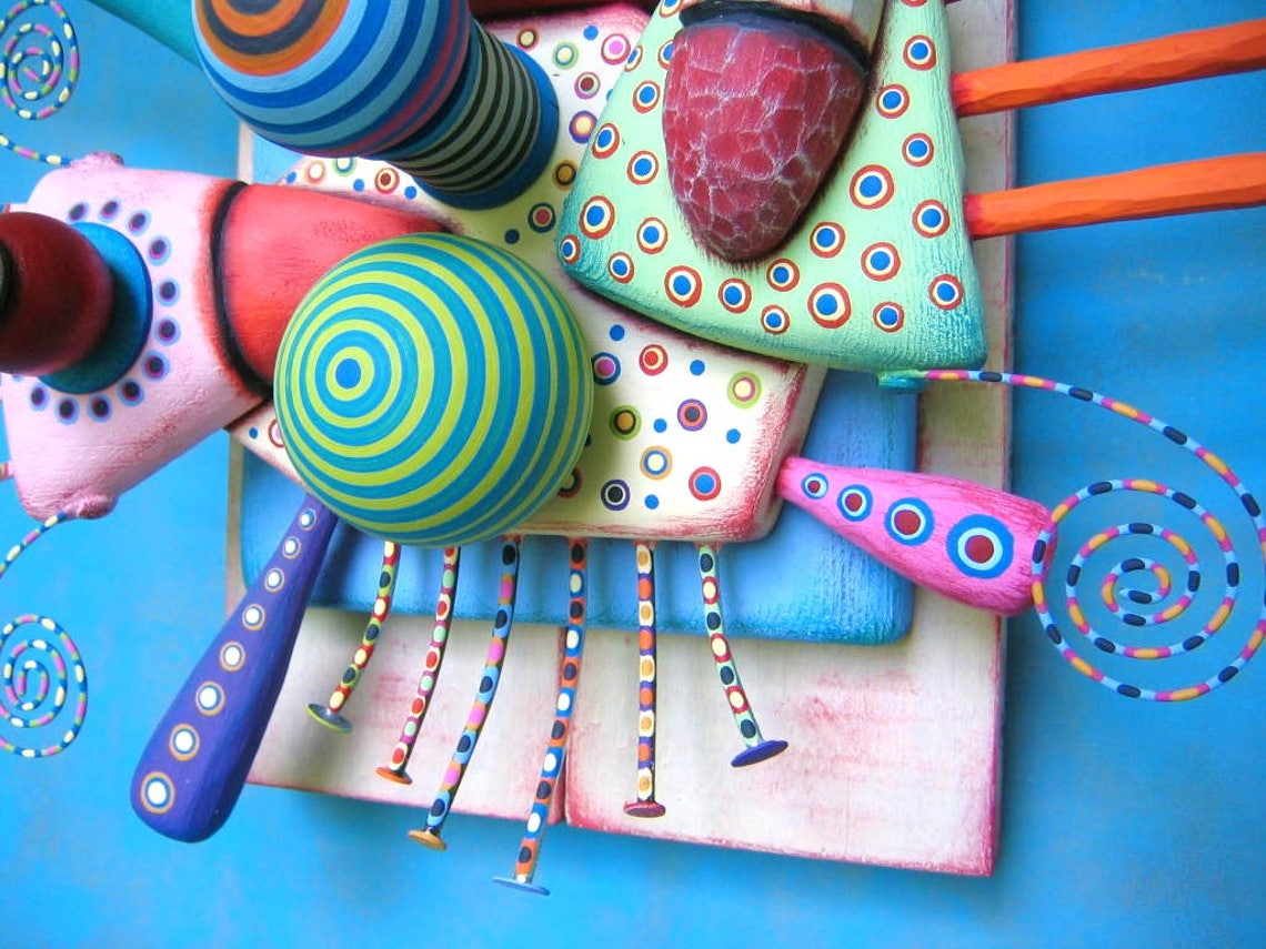 Wild Daisy Found Object Wall Sculpture Wood Carving - Etsy