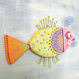 Golden Sunfish, MADE to ORDER, Fish Wall Art, Fish Carving, Found ...