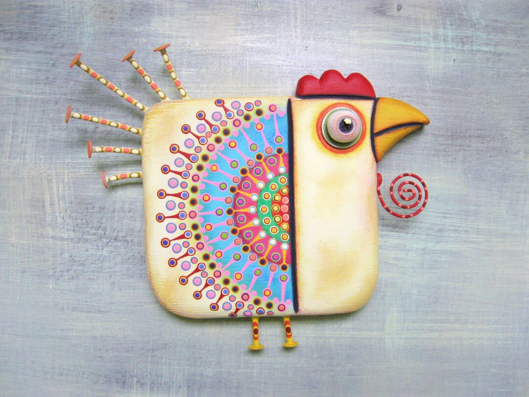 Zen Hen, MADE to ORDER, Chicken Wall Art, Found Object Chicken ...