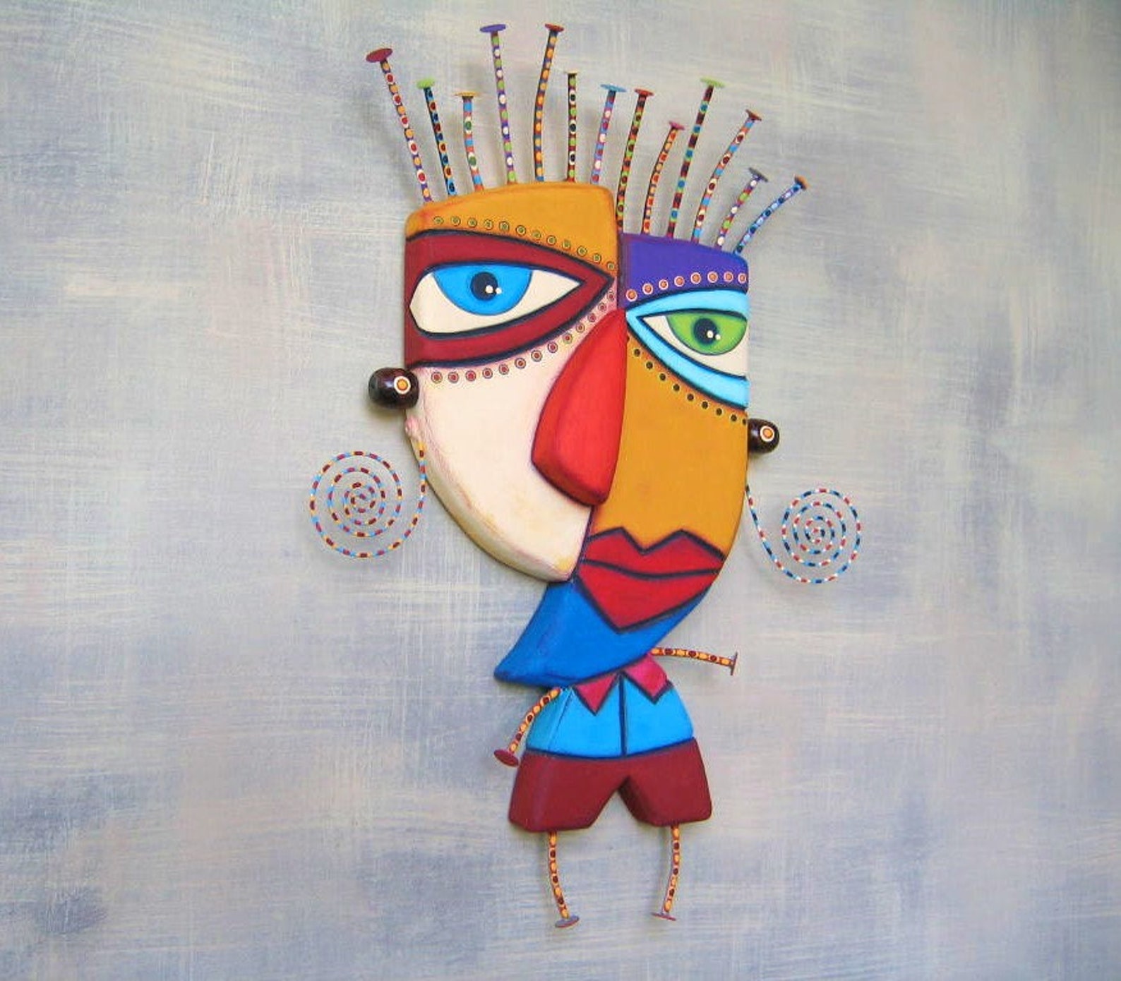 Pablo MADE to ORDER Abstract Wall Art Figure Carving Art - Etsy