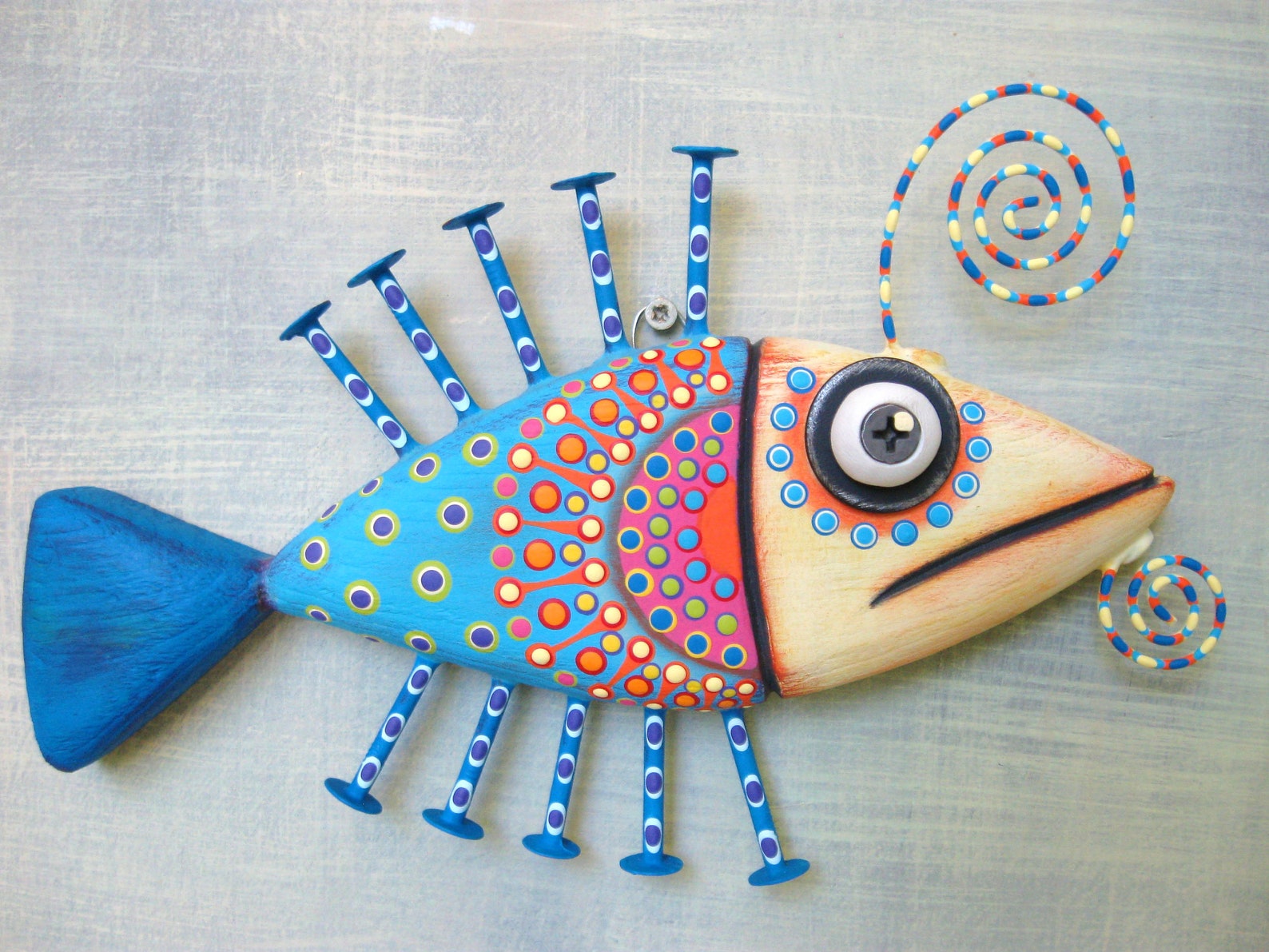 Blue Sunfish MADE to ORDER Fish Wall Art Fish Carving - Etsy