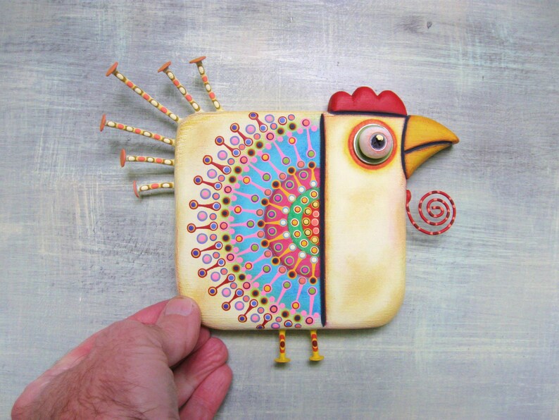 Zen Hen MADE to ORDER Chicken Wall Art Found Object Wall - Etsy