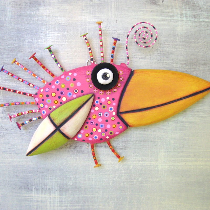 Whimsical Bird Art - Etsy