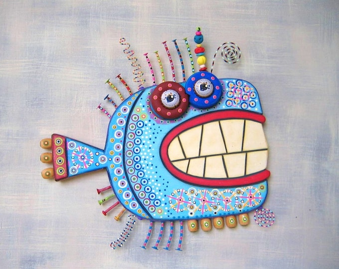 Wild Flounder, MADE to ORDER, Fish Wall Art, Fish Carving, Found Object ...