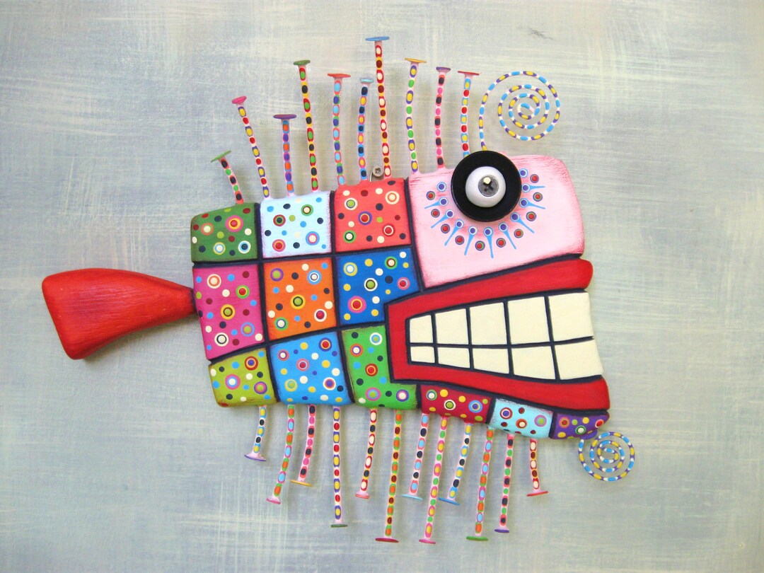 Twisted Trout, MADE to ORDER, Fish Wall Art, Found Object Fish ...