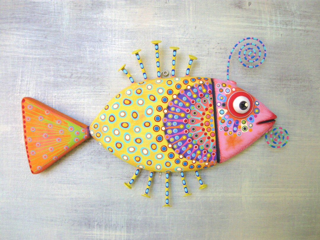 Golden Sunfish, MADE to ORDER, Fish Wall Art, Fish Carving, Found ...