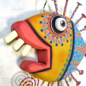 Fred Flounder, Fish Wall Art, Found Object Fish Sculpture, Fish Carving ...