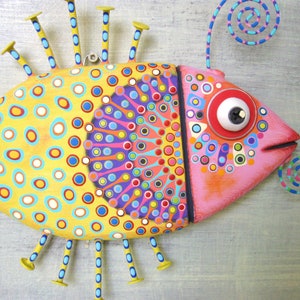 Golden Sunfish, MADE to ORDER, Fish Wall Art, Fish Carving, Found ...