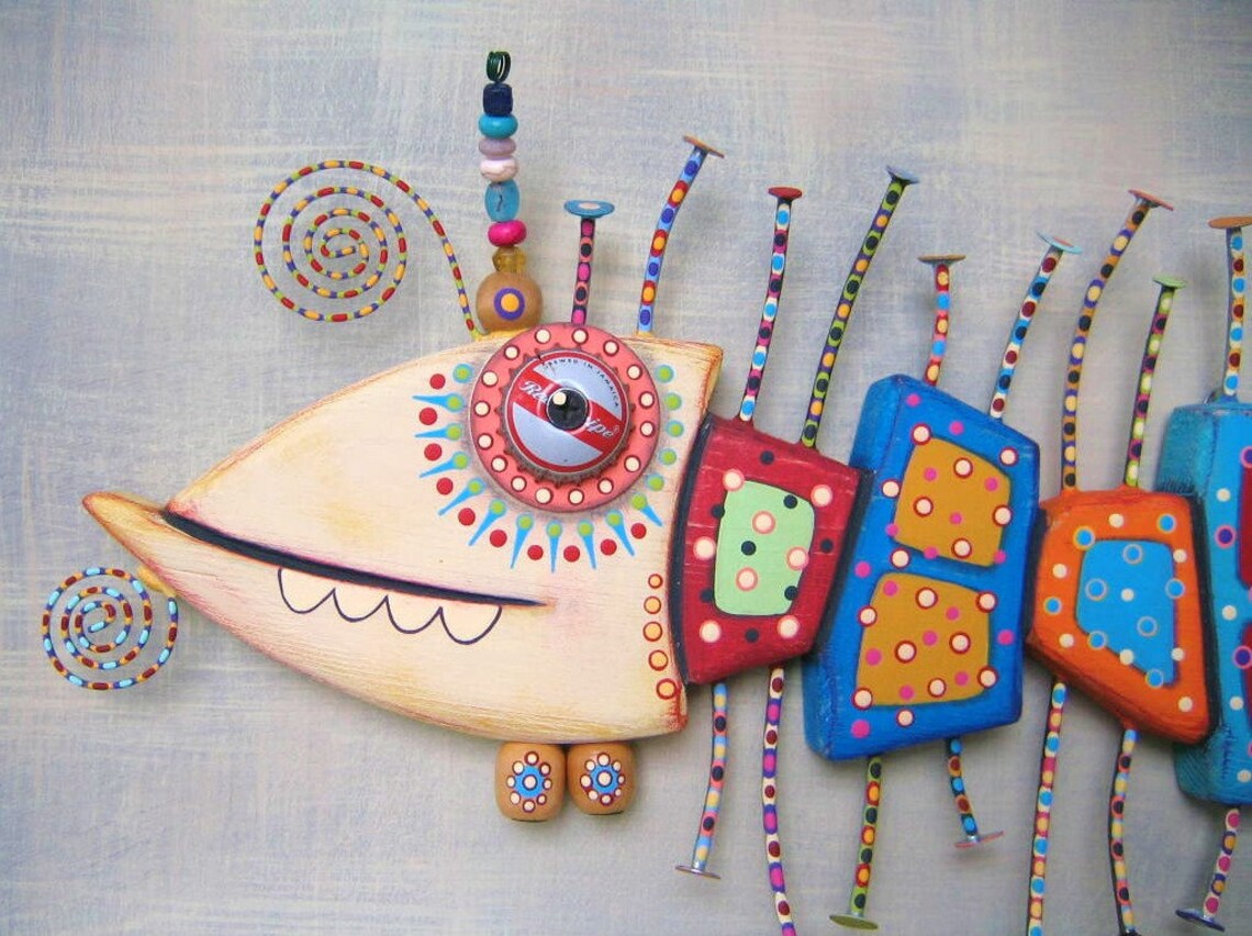 Bone Fish MADE to ORDER Fish Wall Art Found Object Wall - Etsy