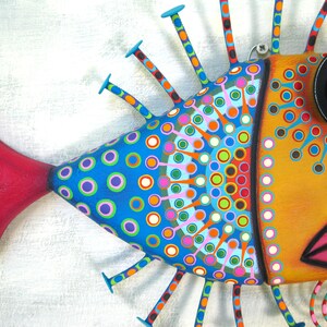 Groovy Tuna, Fish Wall Art, Fish Carving, Found Object Fish Sculpture ...