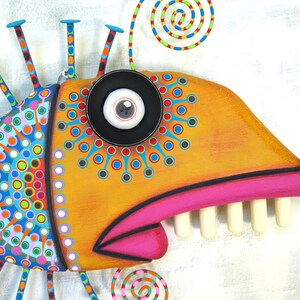 Groovy Tuna, Fish Wall Art, Fish Carving, Found Object Fish Sculpture ...