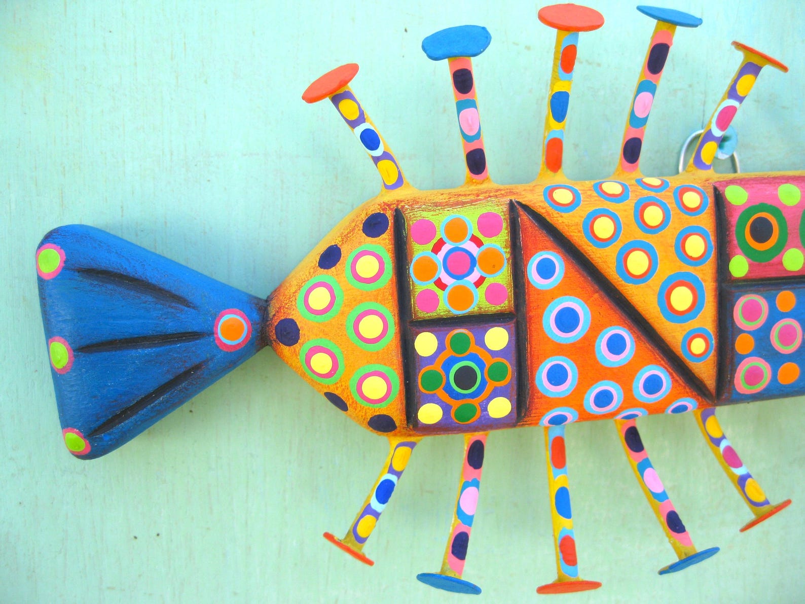 Handmade Fish Wall Art, 'artsy Sardine', Found Object Sculpture, Wood ...