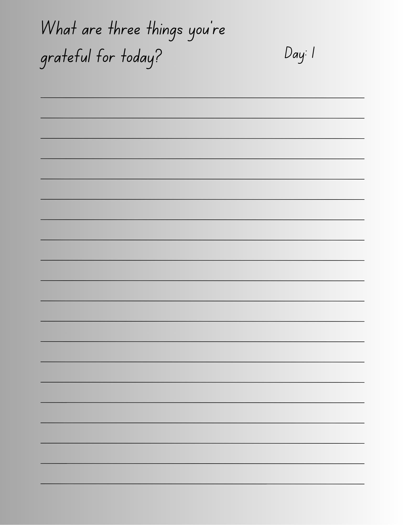 30-day Gratitude Journal Printable PDF | Daily Mindfulness and Self ...