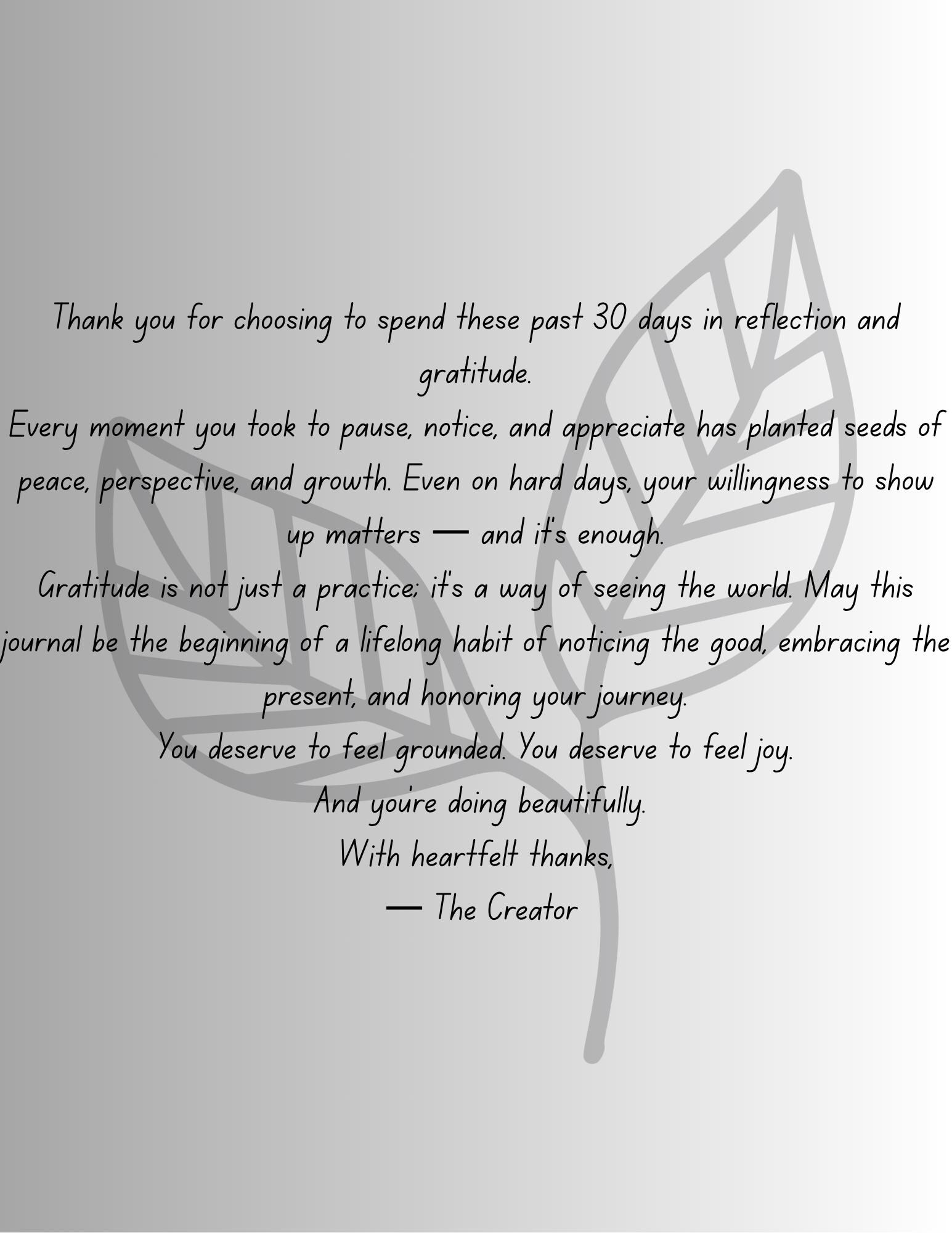 30-day Gratitude Journal Printable PDF | Daily Mindfulness and Self ...