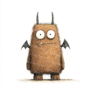 26 Cute Little Monsters Clipart Collection, Whimsical Watercolor ...