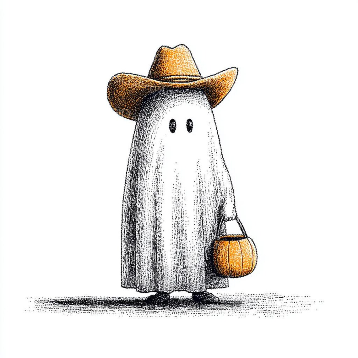 20 Ghost Line Art, Cute Halloween Clipart, Pumpkin, Printable ...