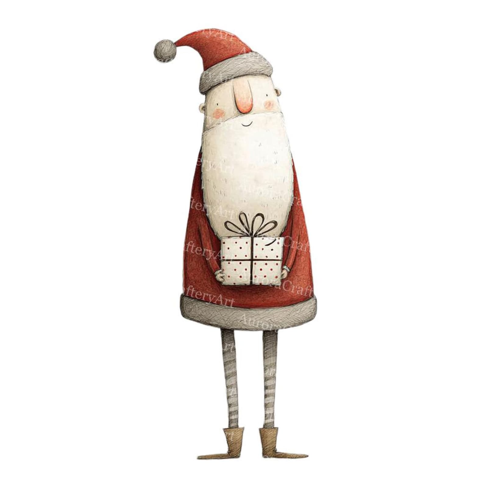 26 Whimsical Santa Clipart Bundle: Christmas Graphics, Crafts & Decor ...