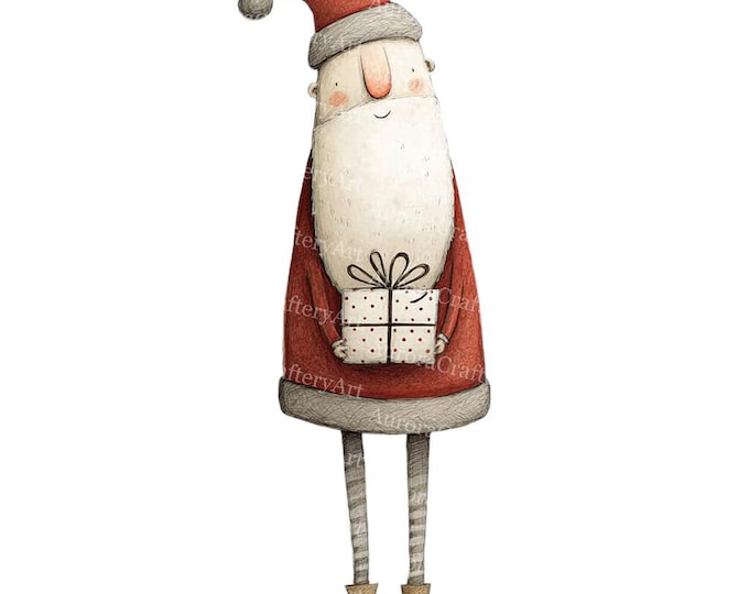 26 Whimsical Santa Clipart Bundle: Christmas Graphics, Crafts & Decor ...