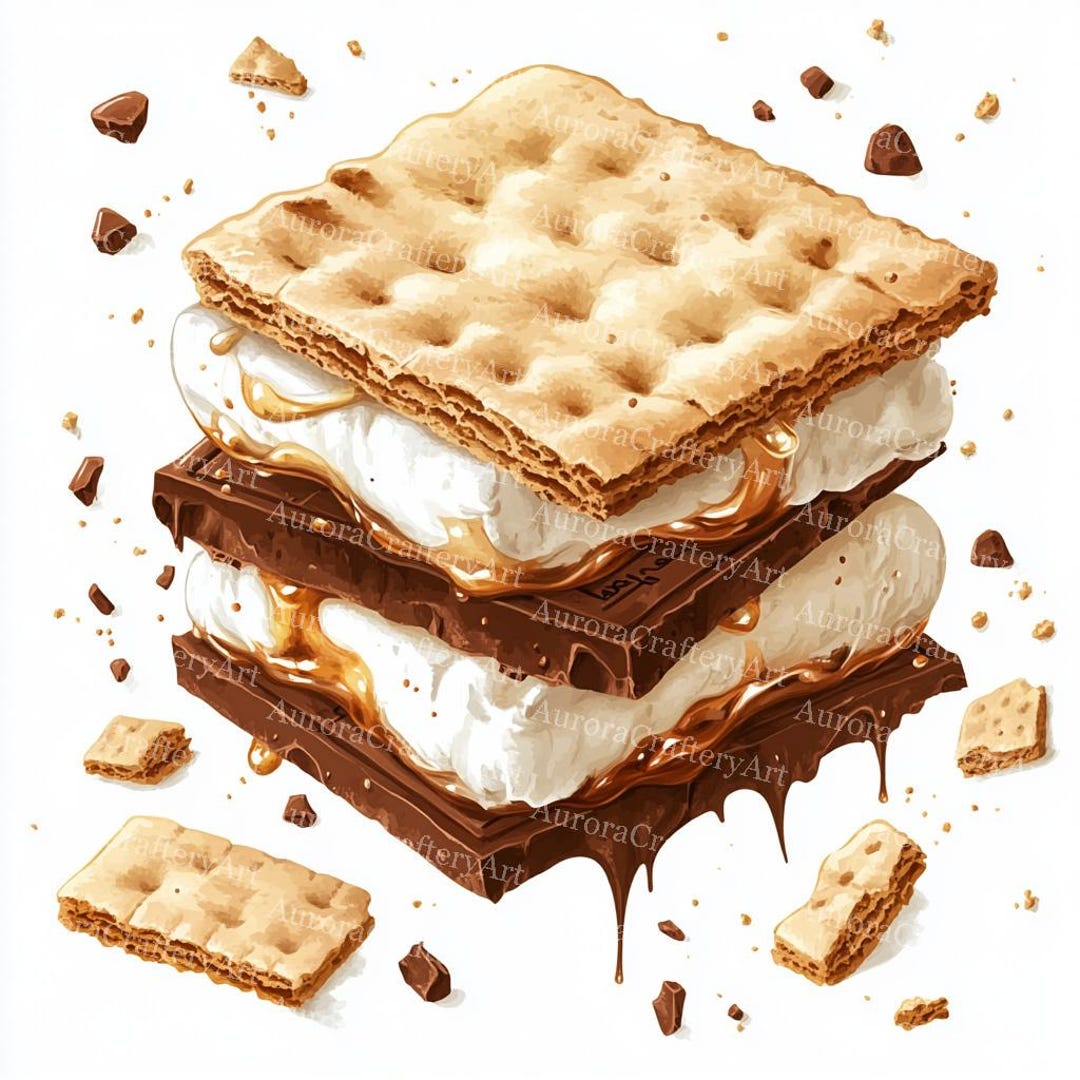 20 Smores Clipart Bundle, Kitchen Art, Card Making, Smore's, Printable ...