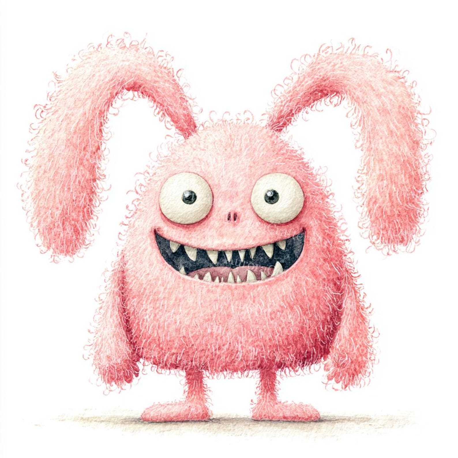 26 Cute Little Monsters Clipart Collection, Whimsical Watercolor ...