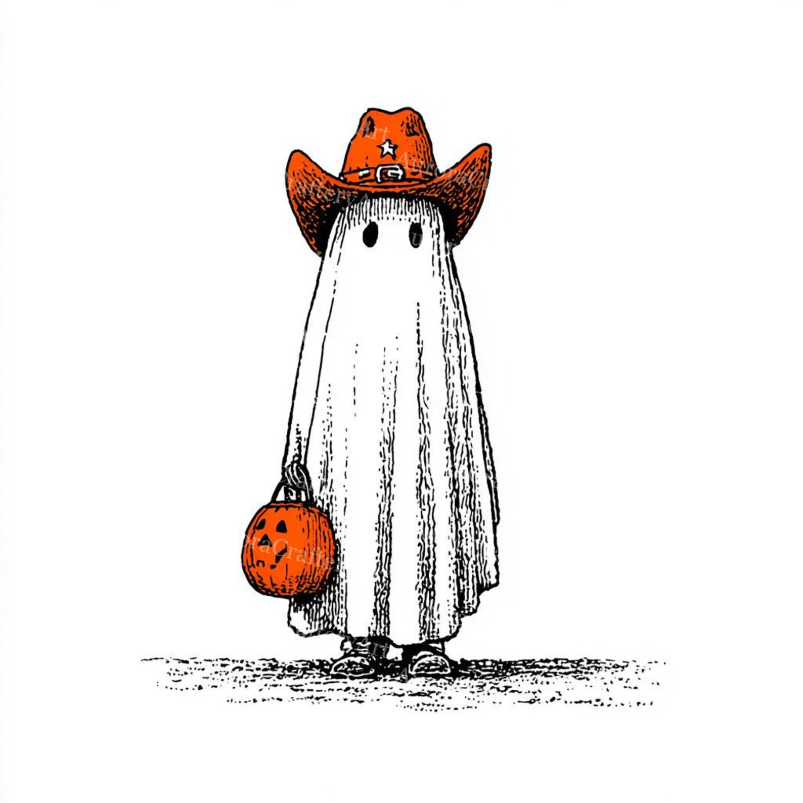 20 Ghost Line Art, Cute Halloween Clipart, Pumpkin, Printable ...