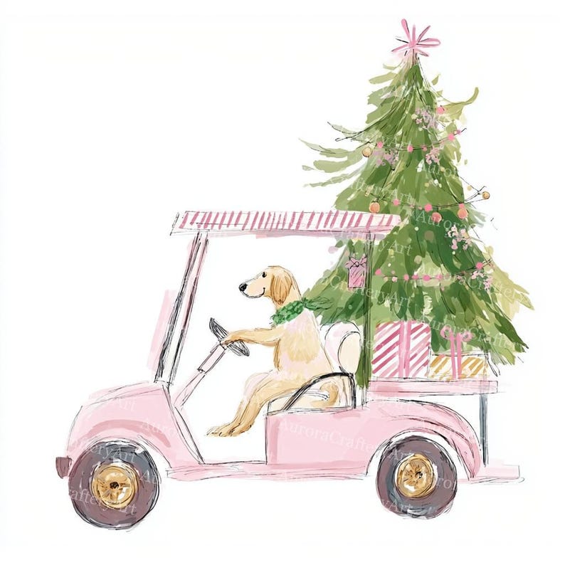 21 Dog With Christmas Tree Clipart, Hand Drawing Christmas Dog, Dog ...