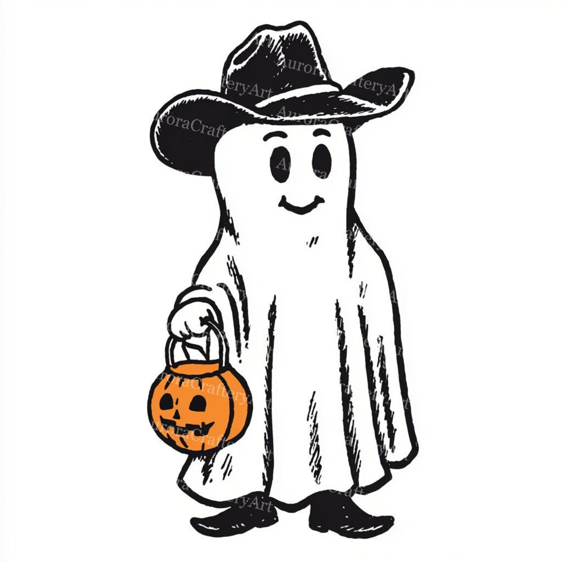 20 Ghost Line Art, Cute Halloween Clipart, Pumpkin, Printable ...