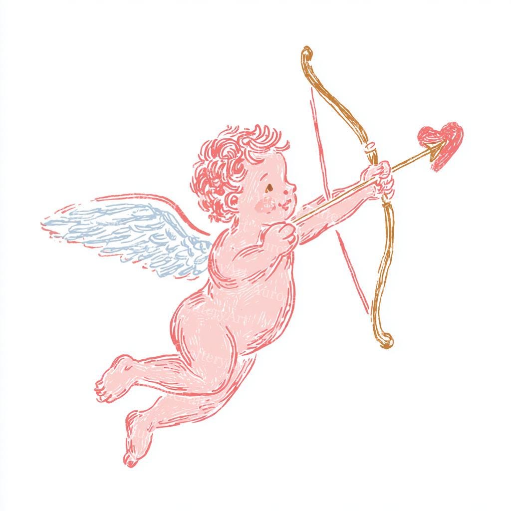 15 Cute Valentines Clipart, Love Clipart, Cupid, Digital Download, Jpgs ...