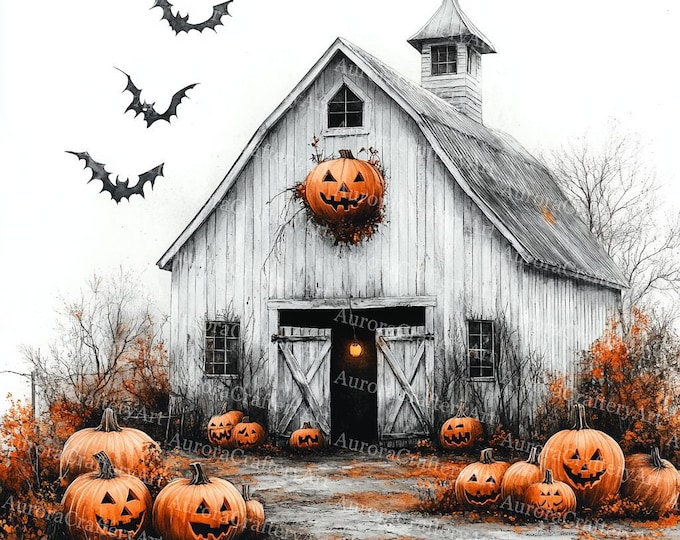 Farm Animals Halloween Clipart, Farm Clipart Set, Cottagecore Theme ...