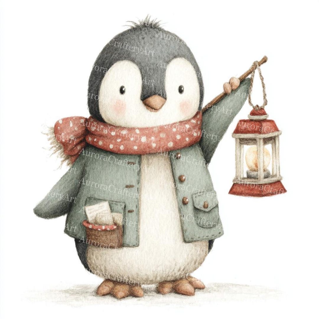 21 Cute Christmas Clipart, Penguin, Reindeer, Snowman, Unicorn ...