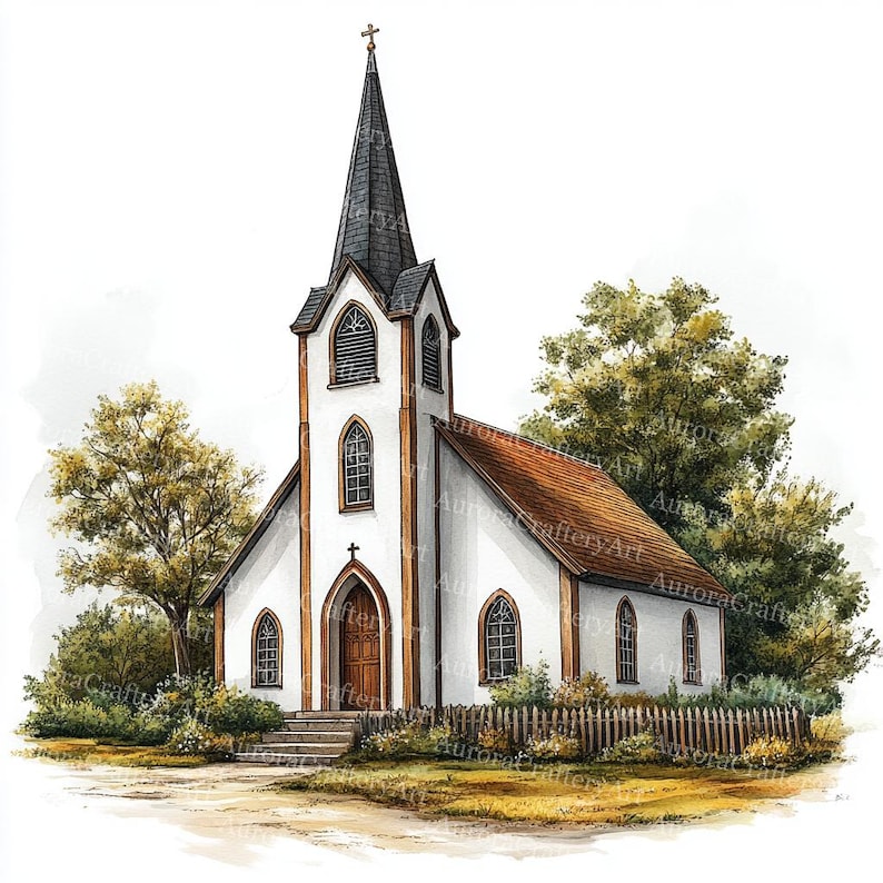 17 Church Clipart, Christian, Religious Art, Faith Based Illustration ...