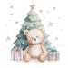 12 Christmas Bear Clipart, Christmas Tree, Digital Planner, Digital ...