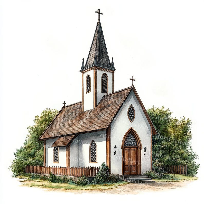 17 Church Clipart, Christian, Religious Art, Faith Based Illustration ...