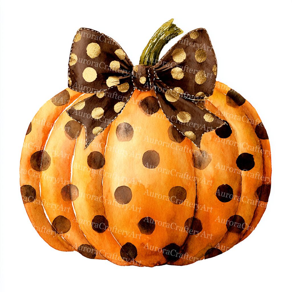 19 Fall Pumpkins Clipart, Autumn Watercolor Thanksgiving Art Halloween ...