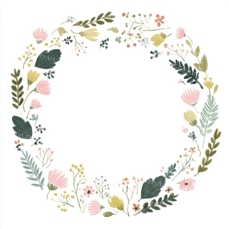18 Cute Floral Frames Clipart, Spring Florals Frame Borders, Wildflower ...