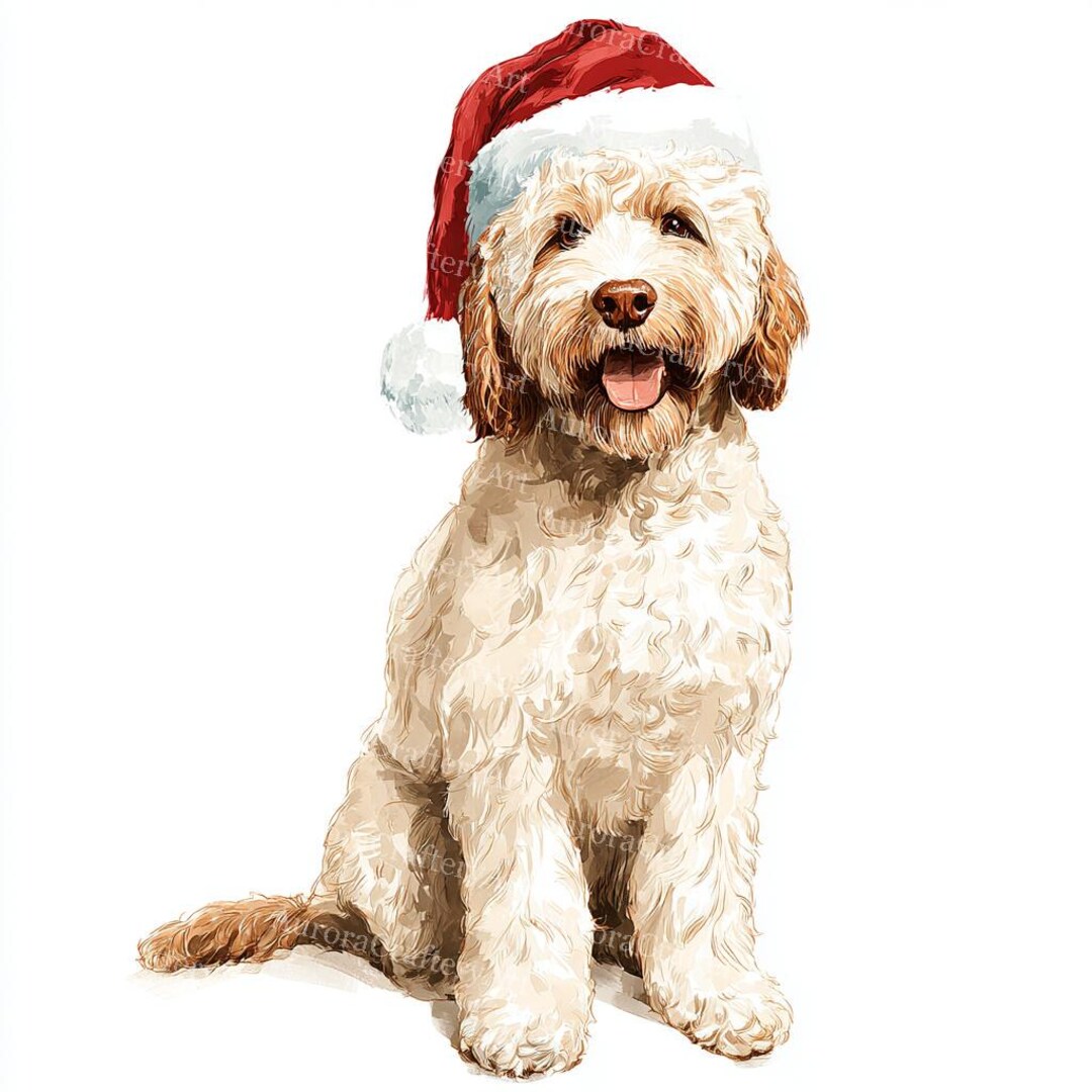 23 Christmas Dog Clipart, Watercolor Illustration, Holiday Art, Pet ...