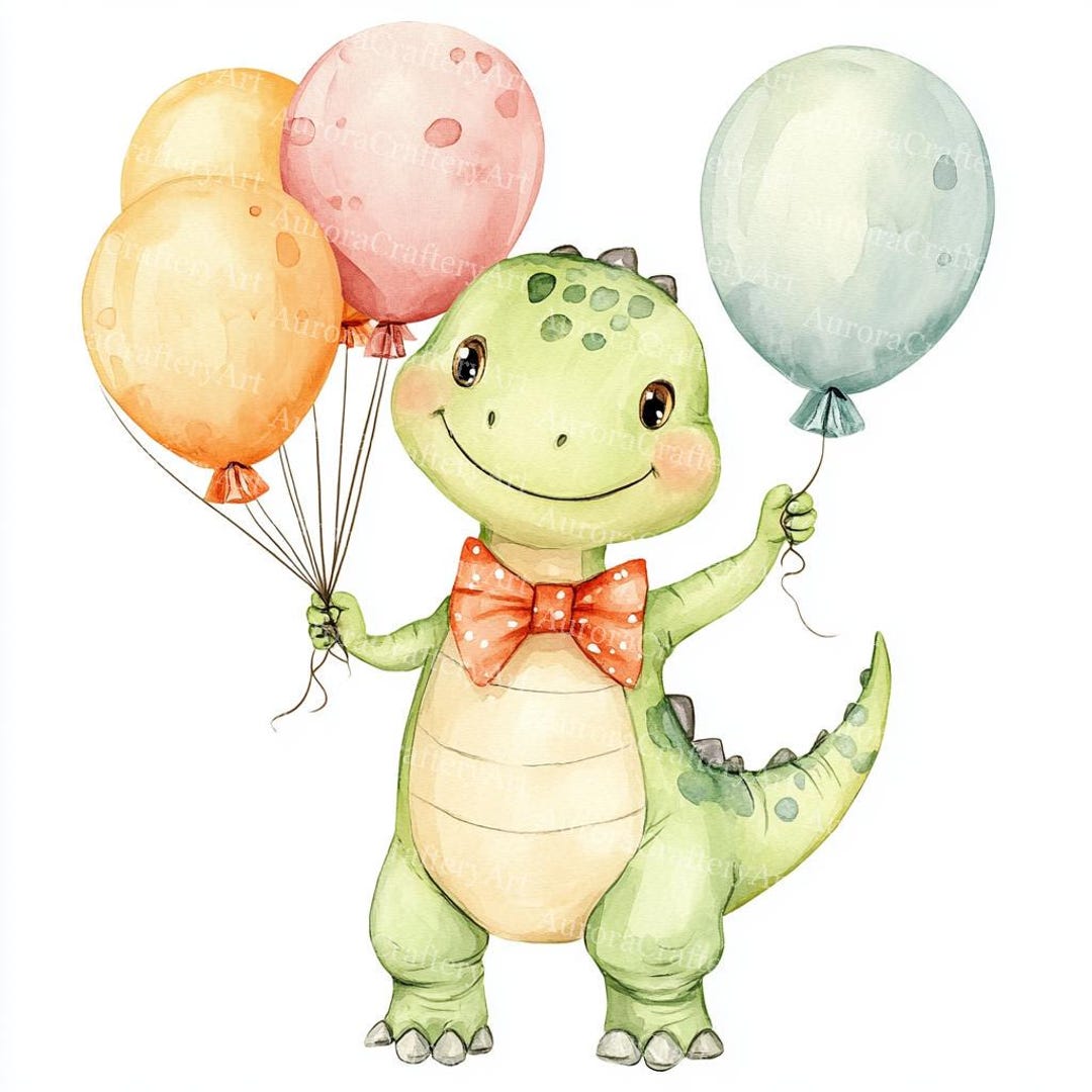 31 Dinosaur Birthday Party Clipart, Dinosaur First Birthday, Kids 1st ...