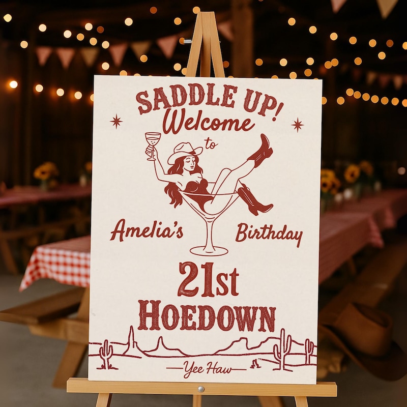 Western 21st Birthday Invitation - Etsy