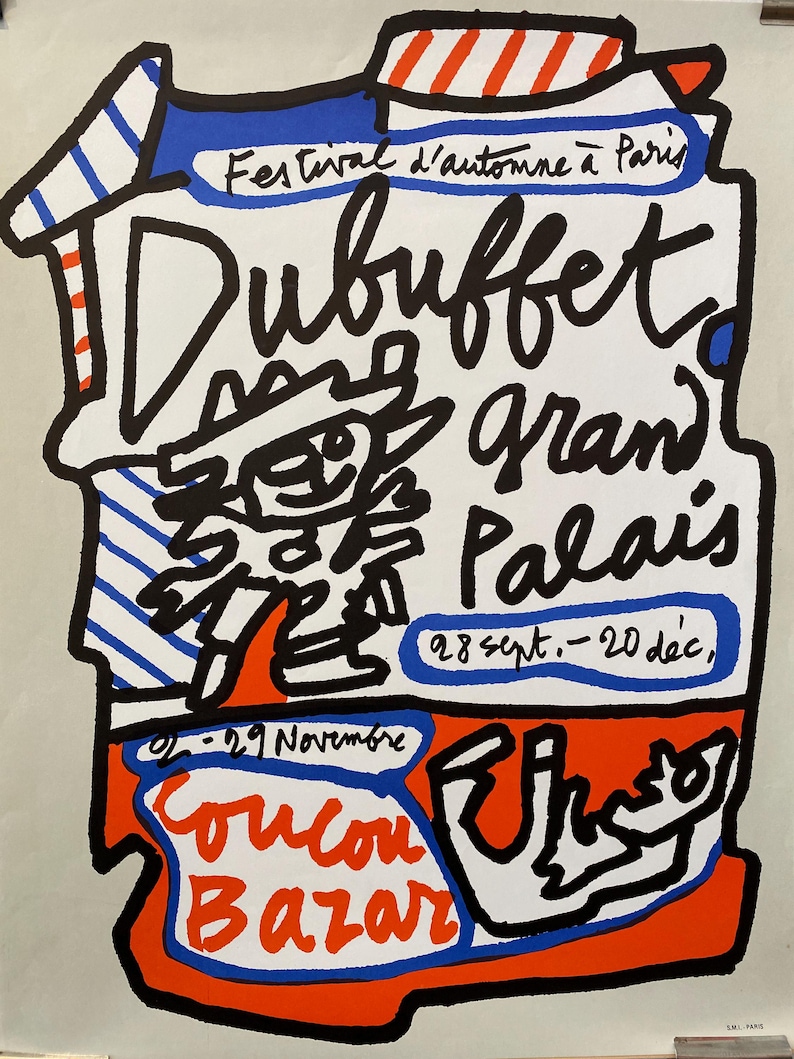 Jean Dubuffet Coucou Bazar 1973 Original Vintage Poster - Etsy