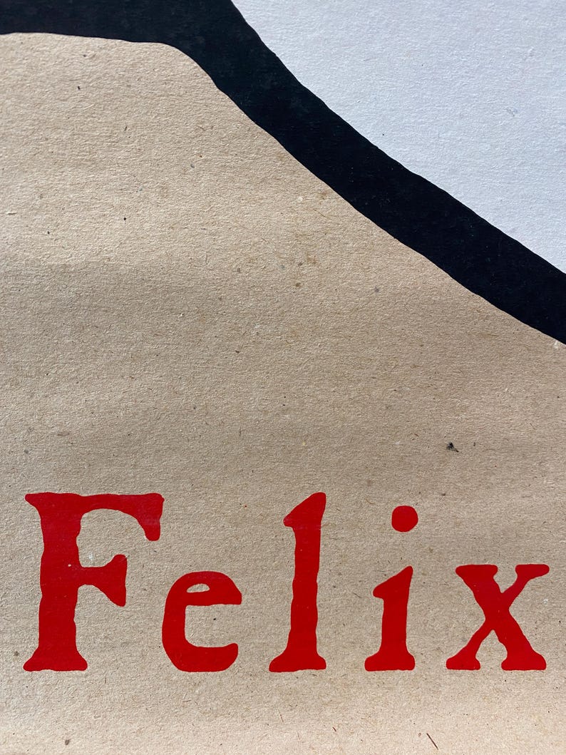 Original Vintage Poster, 'felix the Cat' Printed on 100% Recycled Paper ...