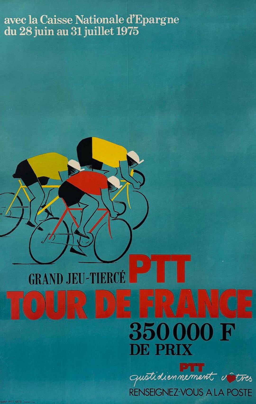 Original French Vintage Cycling Poster, 'tour De France' , 1975 - Etsy