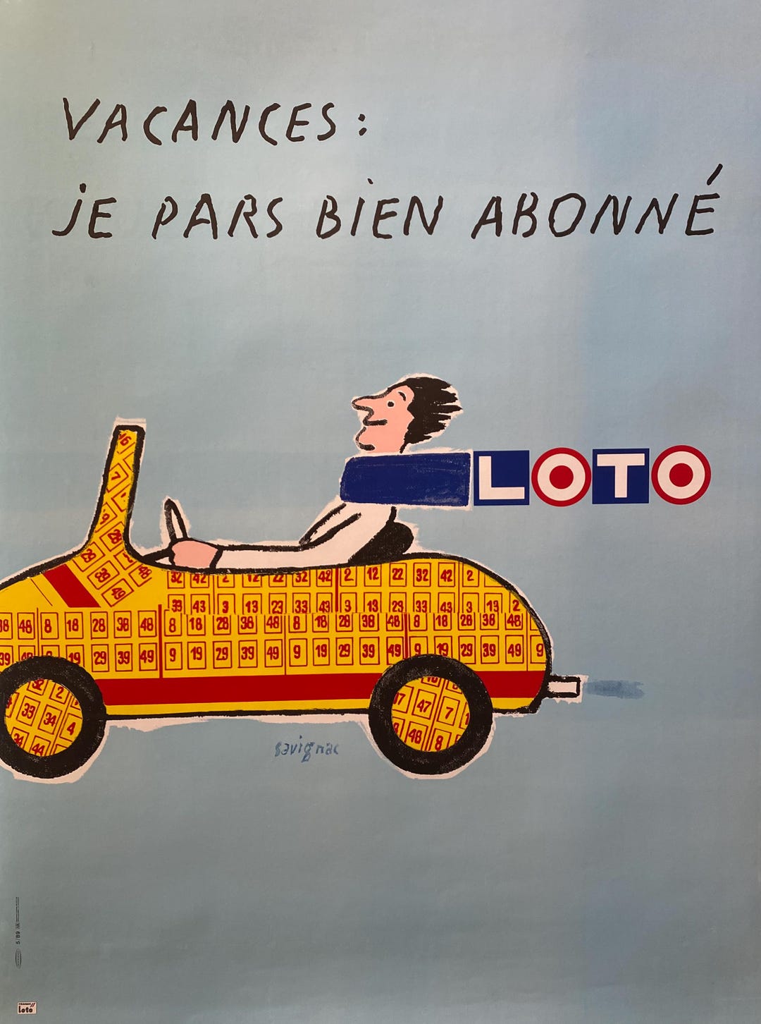 Original Vintage Poster for the French Lottery, Designed by Raymond ...