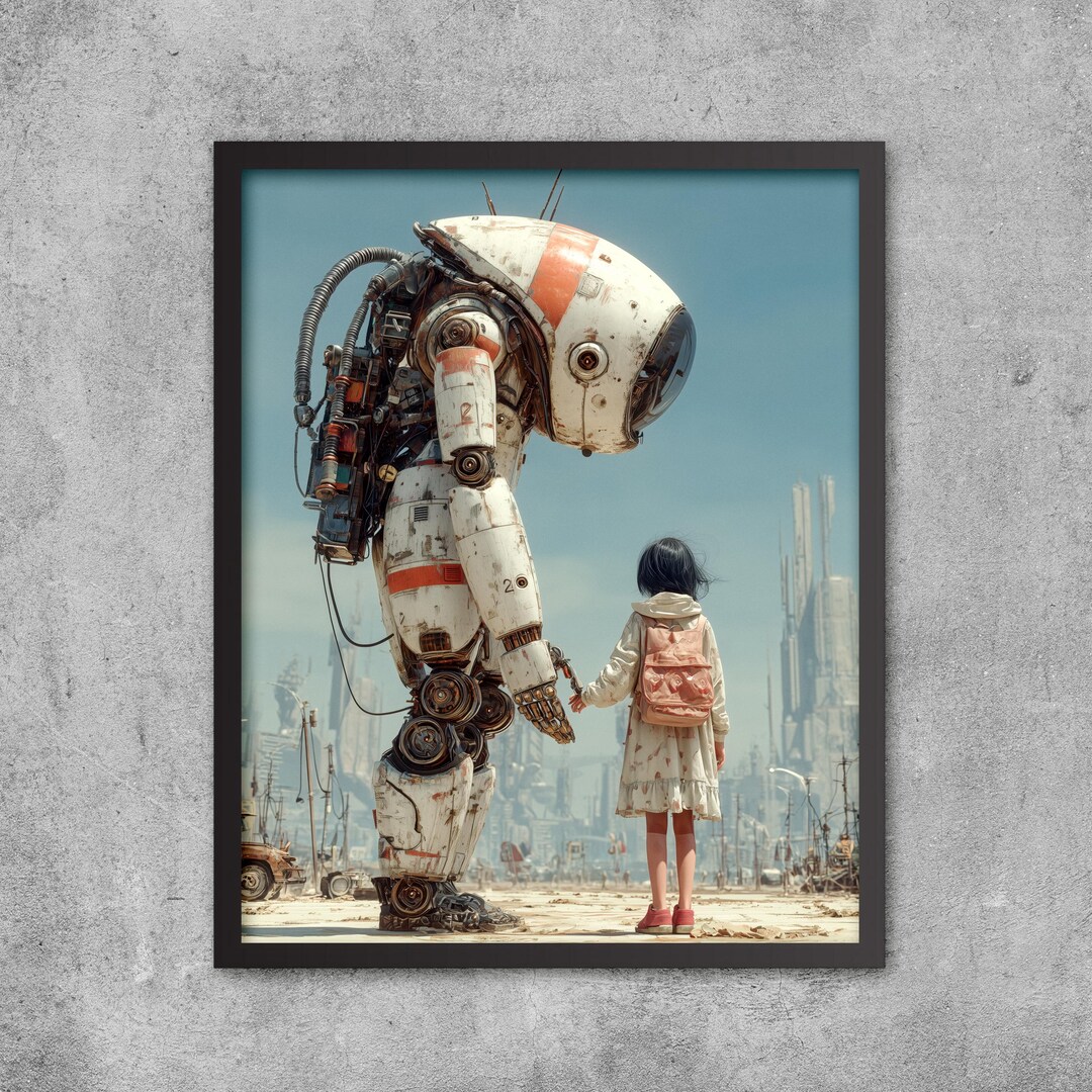 The Robot House Poster – Retro-futuristic Science Fiction Poster - Etsy