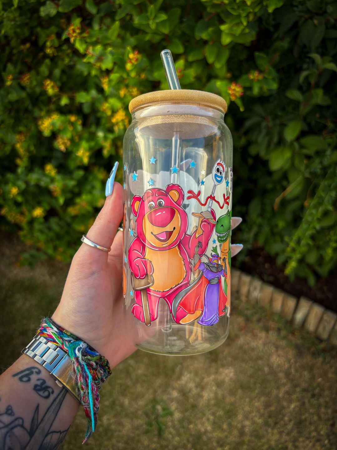 Toy Story Glass Cup With Vinyl - Etsy