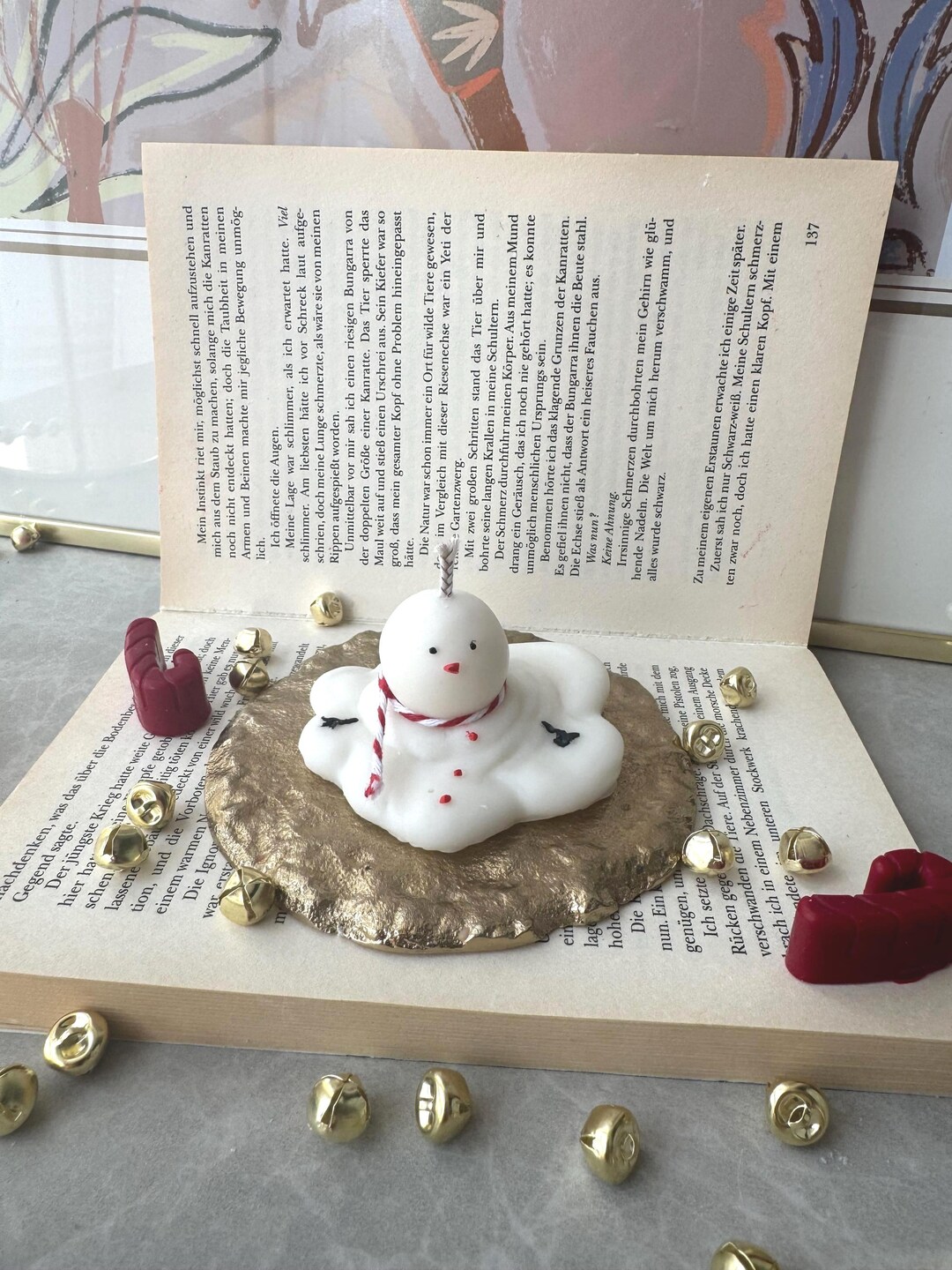 Melted Snowman Candle Made From Soy Wax | Melting Snowman | Handmade ...
