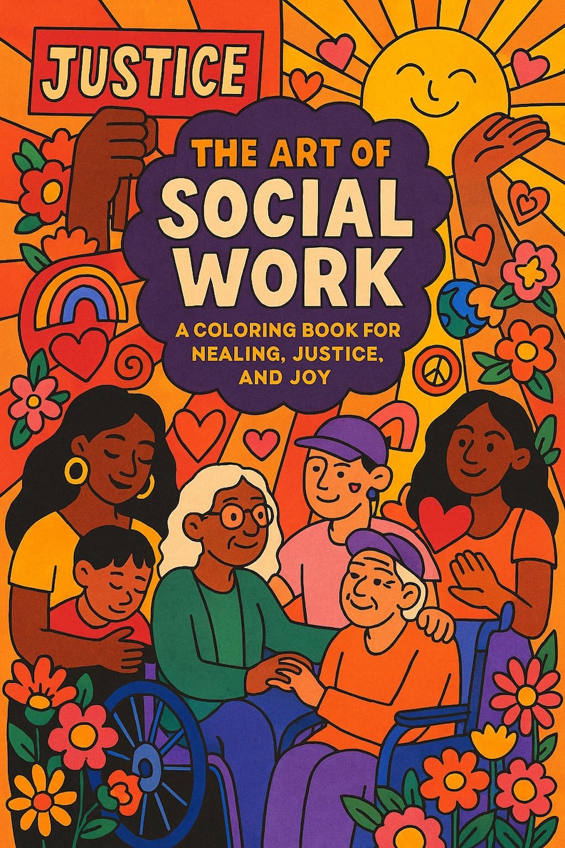 Social Work Coloring Book Back to College Social Work School MSW BSW ...