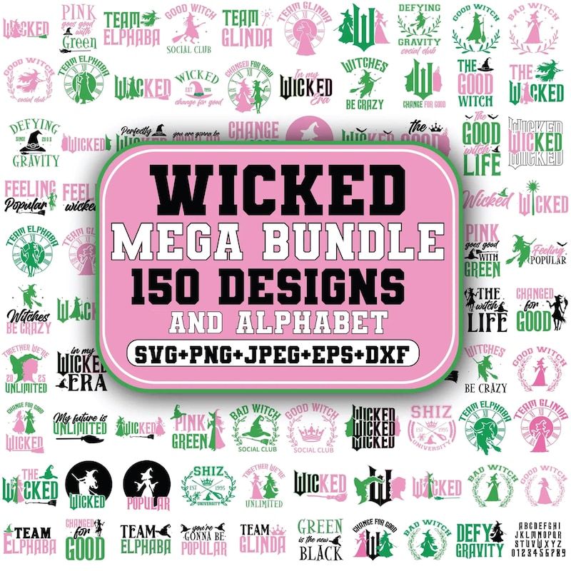 Wicked Scrapbook Svg - Etsy