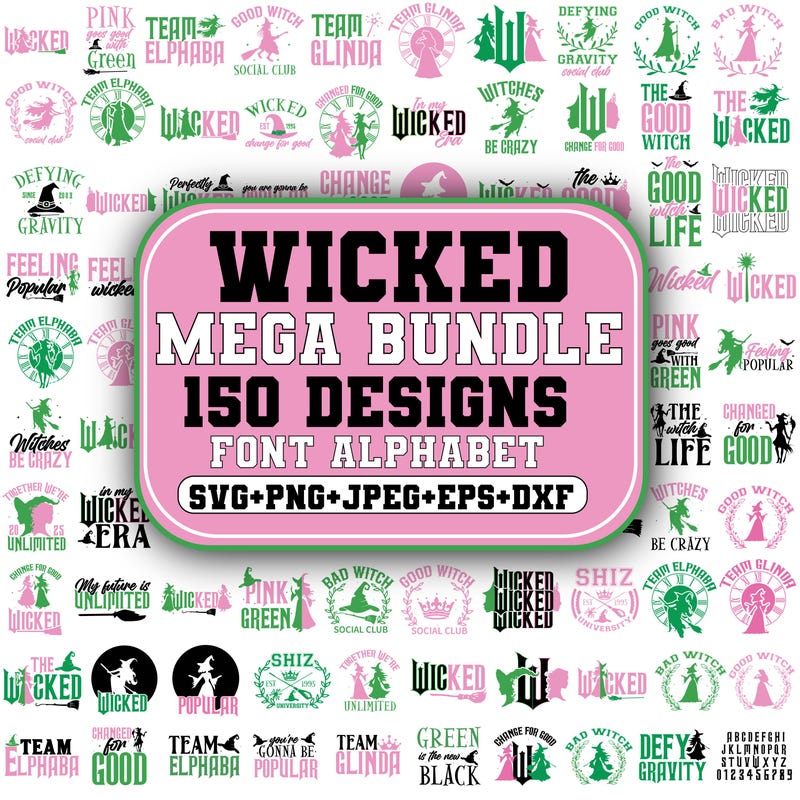Wicked for Good Fonts - Etsy UK