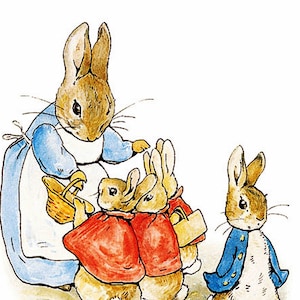 DIGITAL CHART Peter Rabbit Prepares for a Family Walk by Beatrix Potter ...